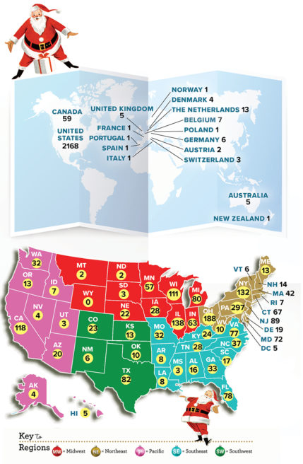 Membership Map - The Golden Glow of Christmas Past®